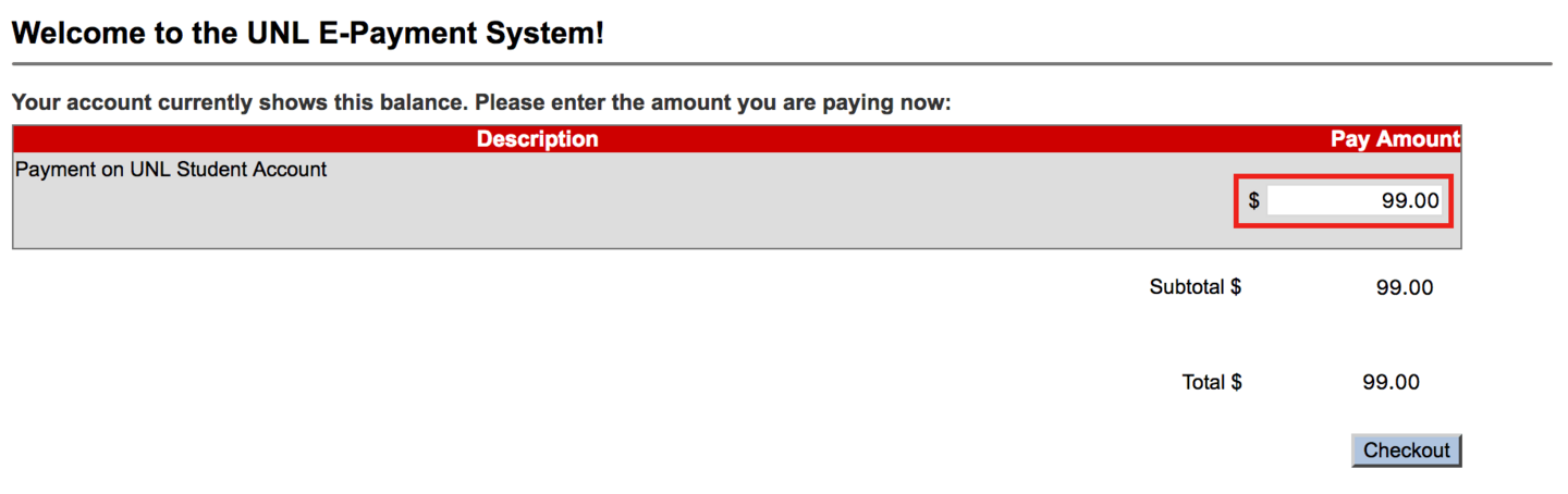 Access and Pay My Bill Online | Student Accounts | Nebraska