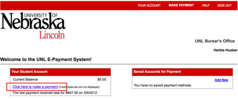 Access and Pay My Bill Online | Student Accounts | Nebraska